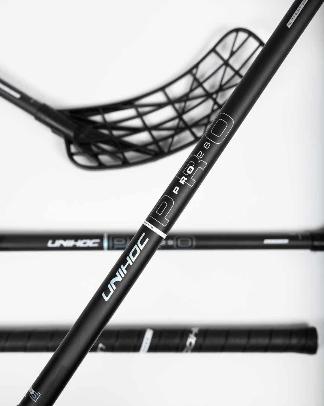 Unihoc Evolite Pro 26 Black Slim Edition (24) Floorball stick ...